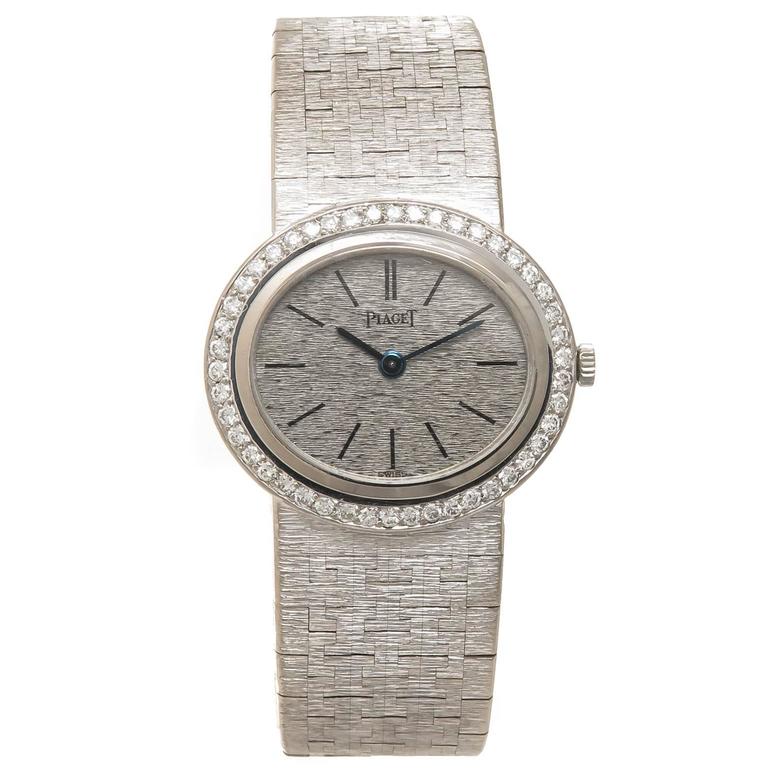 Piaget White Gold and Diamond Ladies Watch at 1stDibs