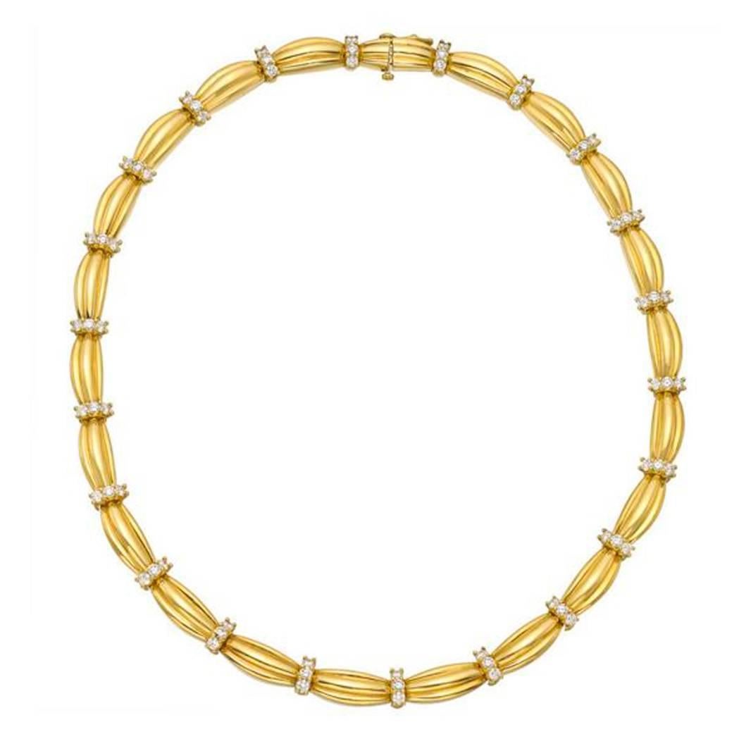 Tiffany and Co. Diamond Link Necklace at 1stDibs