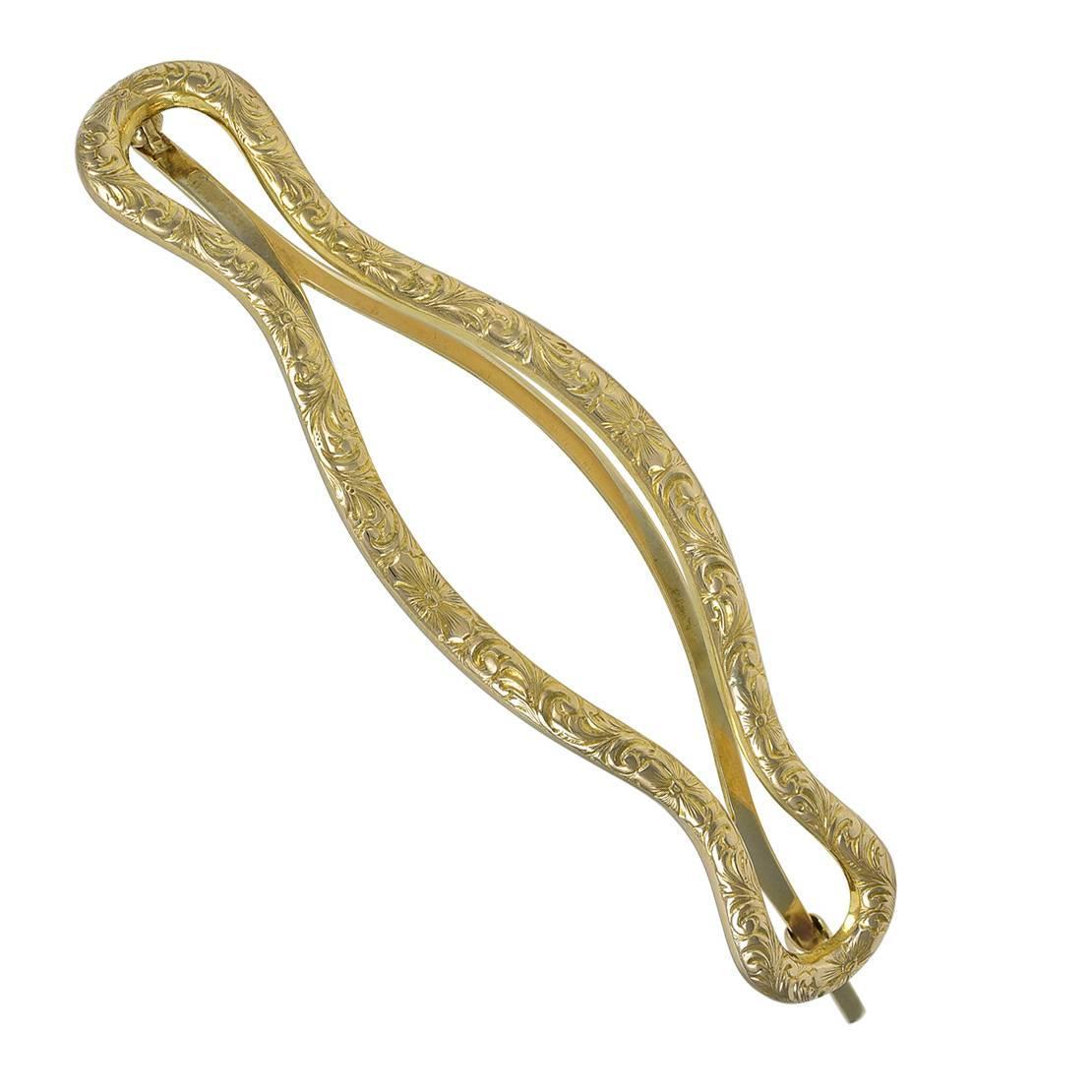 Antique Rose Gold Barrette For Sale at 1stdibs