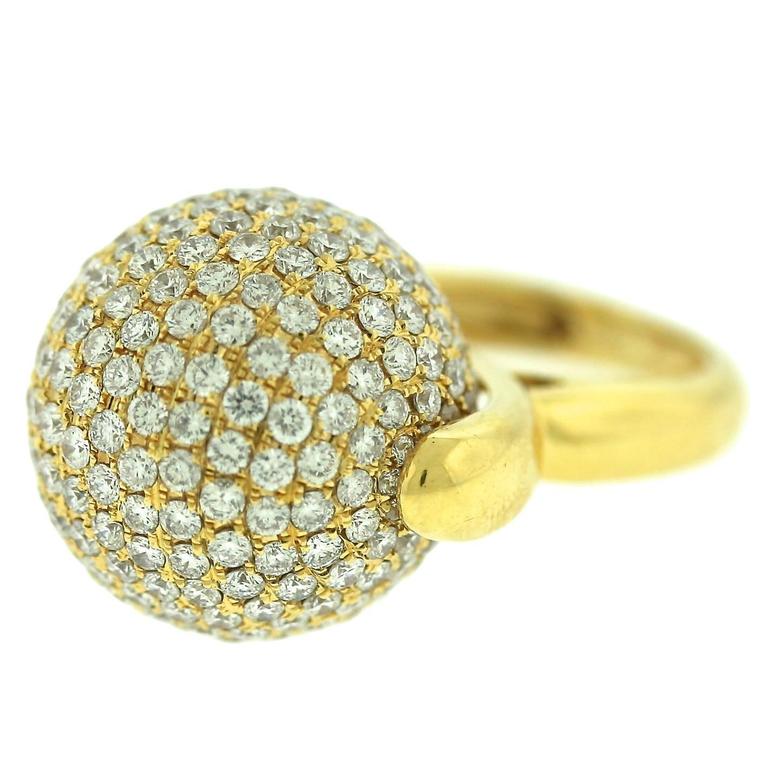 Spinning Dimond Ball Ring at 1stDibs