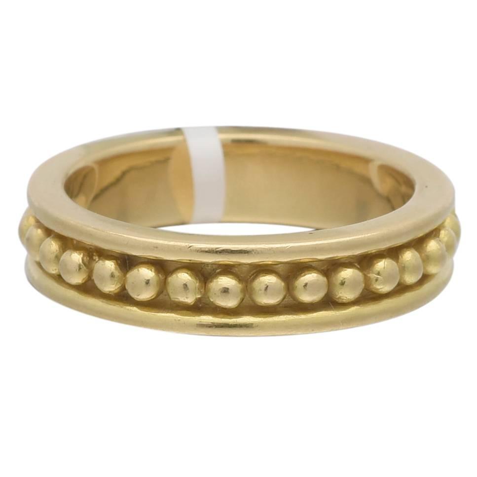 Elizabeth Locke Yellow Gold Band Ring at 1stdibs