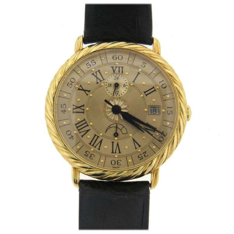 Buccellati Yellow Gold Audachron Power Reserve Automatic Wristwatch at ...