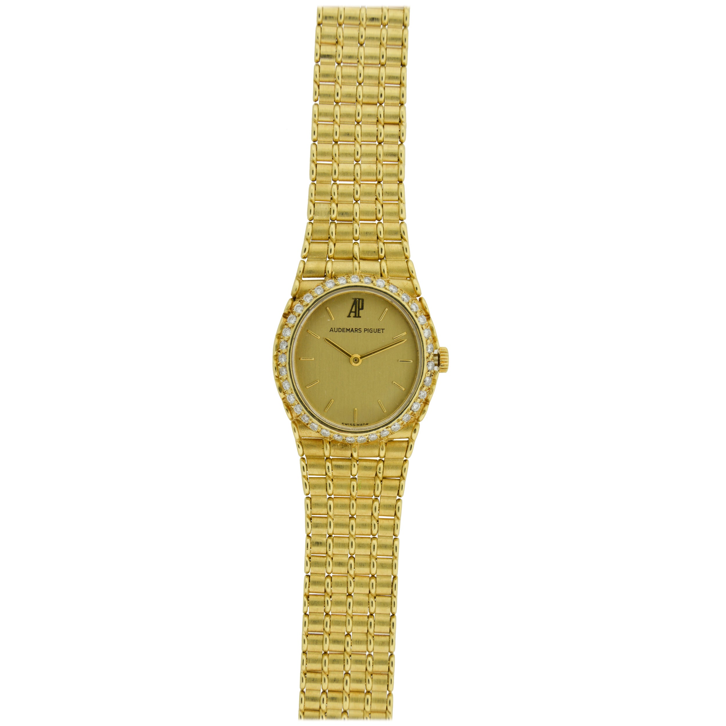 Audemars Piguet Rare Unworn Diamond and Emerald Set Dress Watch NOS ...