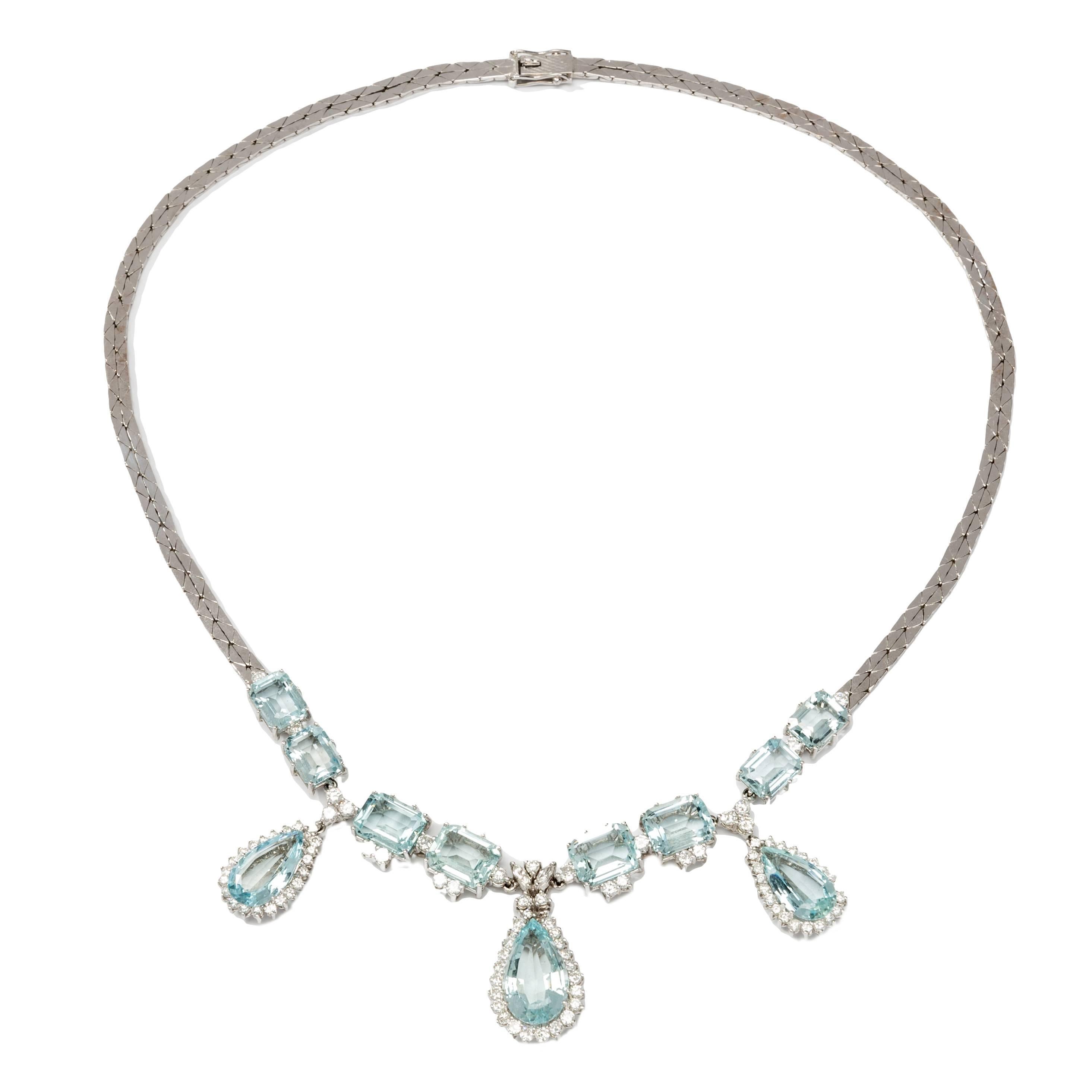 Antique Aquamarine Necklace at 1stDibs