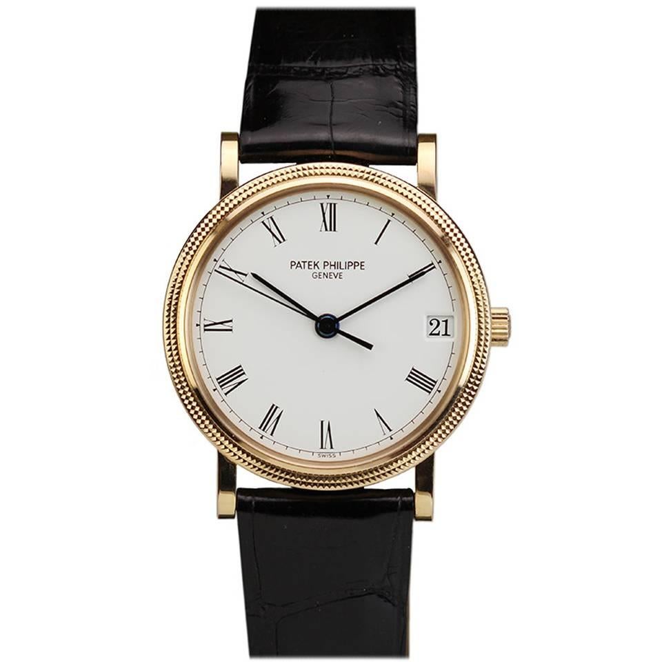 Patek Philippe Rose Gold Calatrava Wristwatch Ref 3802/200R at 1stDibs