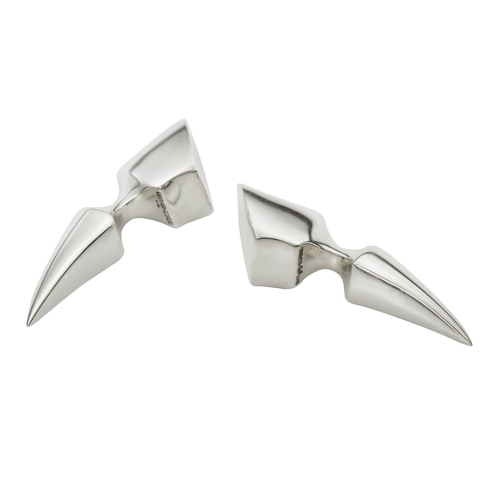 Hannah Martin London Gold Sculptural Spur Cufflinks For Sale at 1stDibs