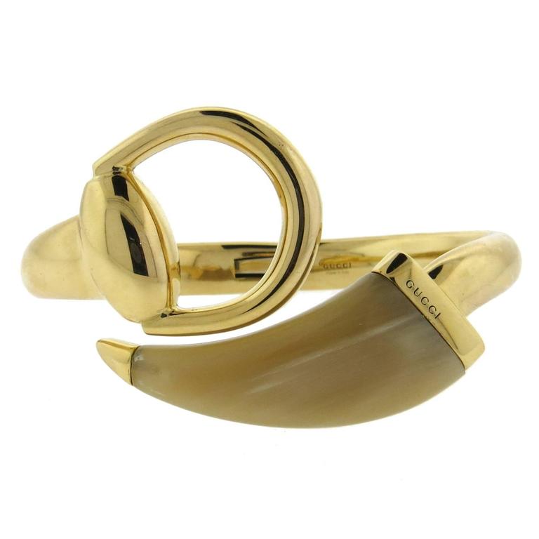 Gucci Agate Gold Cuff Bracelet at 1stDibs
