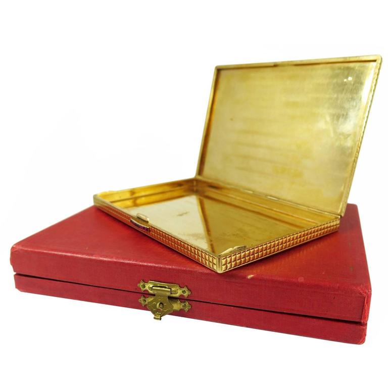 Cartier Paris Ruby Gold Box at 1stDibs