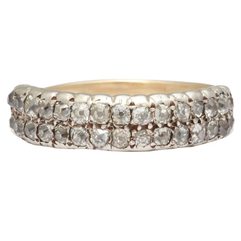 Georgian Double Row Diamond Band Ring For Sale at 1stDibs