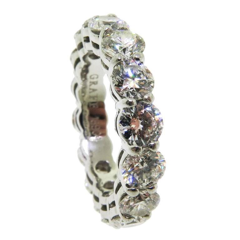 Graff Diamond Platinum Eternity Band Ring at 1stDibs | graff eternity ...