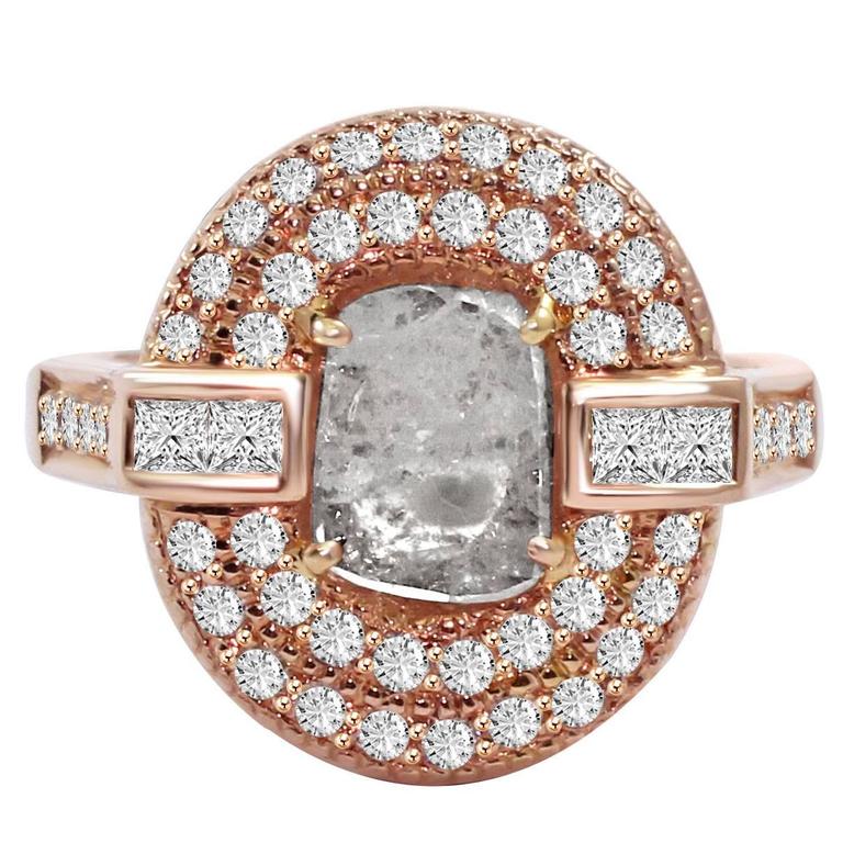 Slice Diamond Gold Ring For Sale at 1stDibs