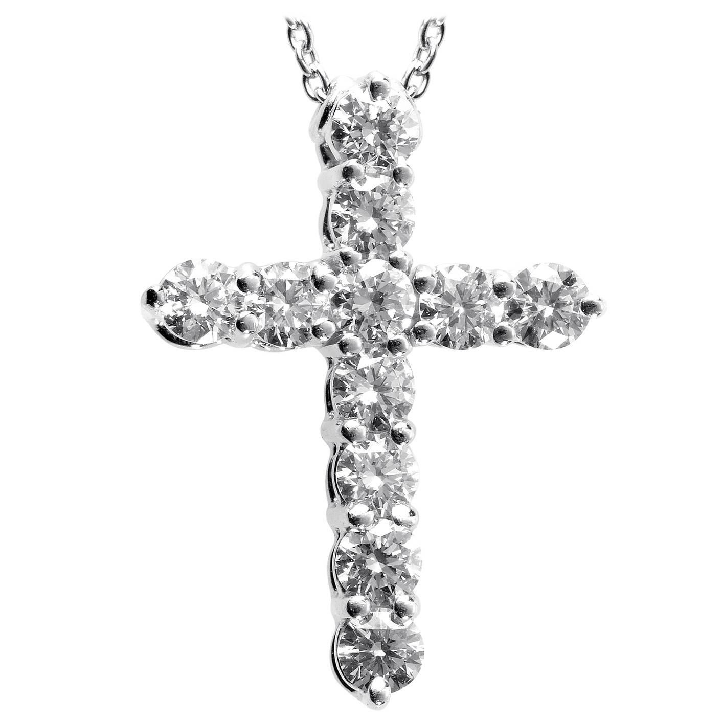 Graff Diamond Cross - 2 For Sale on 1stDibs | graff cross necklace ...