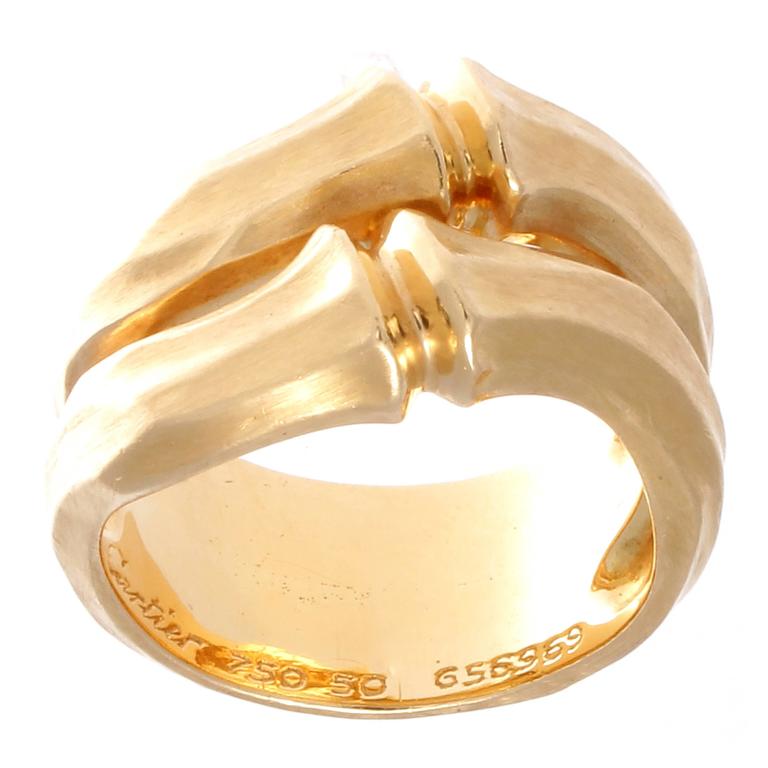 Cartier Bamboo Gold Ring at 1stDibs
