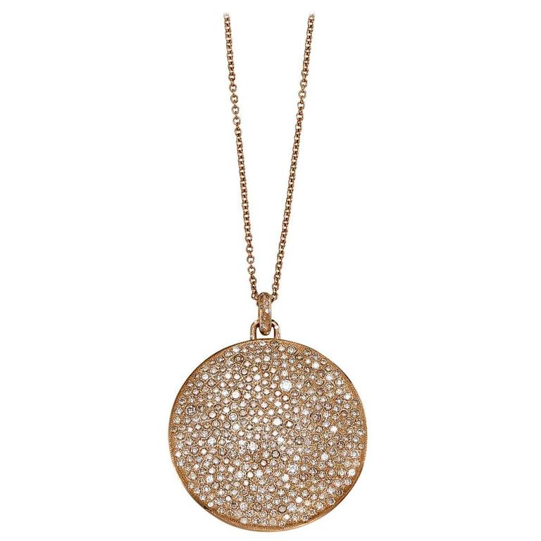 Diamond Gold Starburst Pendant at 1stDibs