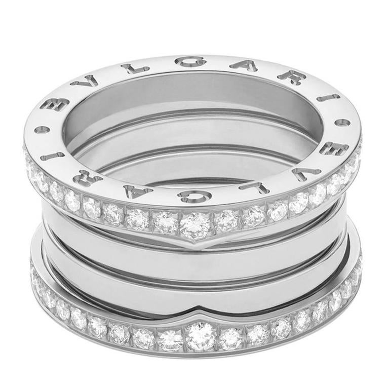 Bulgari B.Zero1 Diamond Gold 4-Band Ring at 1stDibs