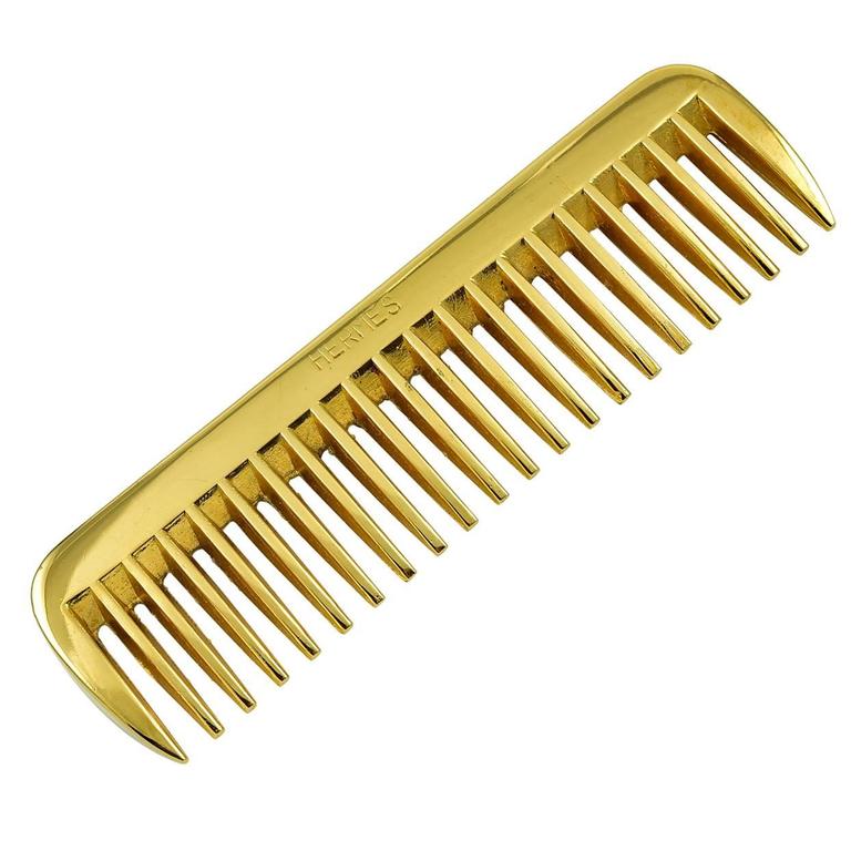 Hermes Paris Brass Moustache Comb at 1stDibs | hermes comb