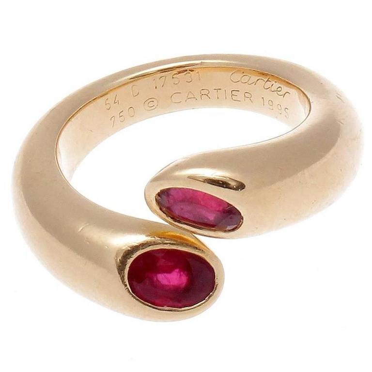 Cartier Burma Ruby Gold Ring at 1stDibs