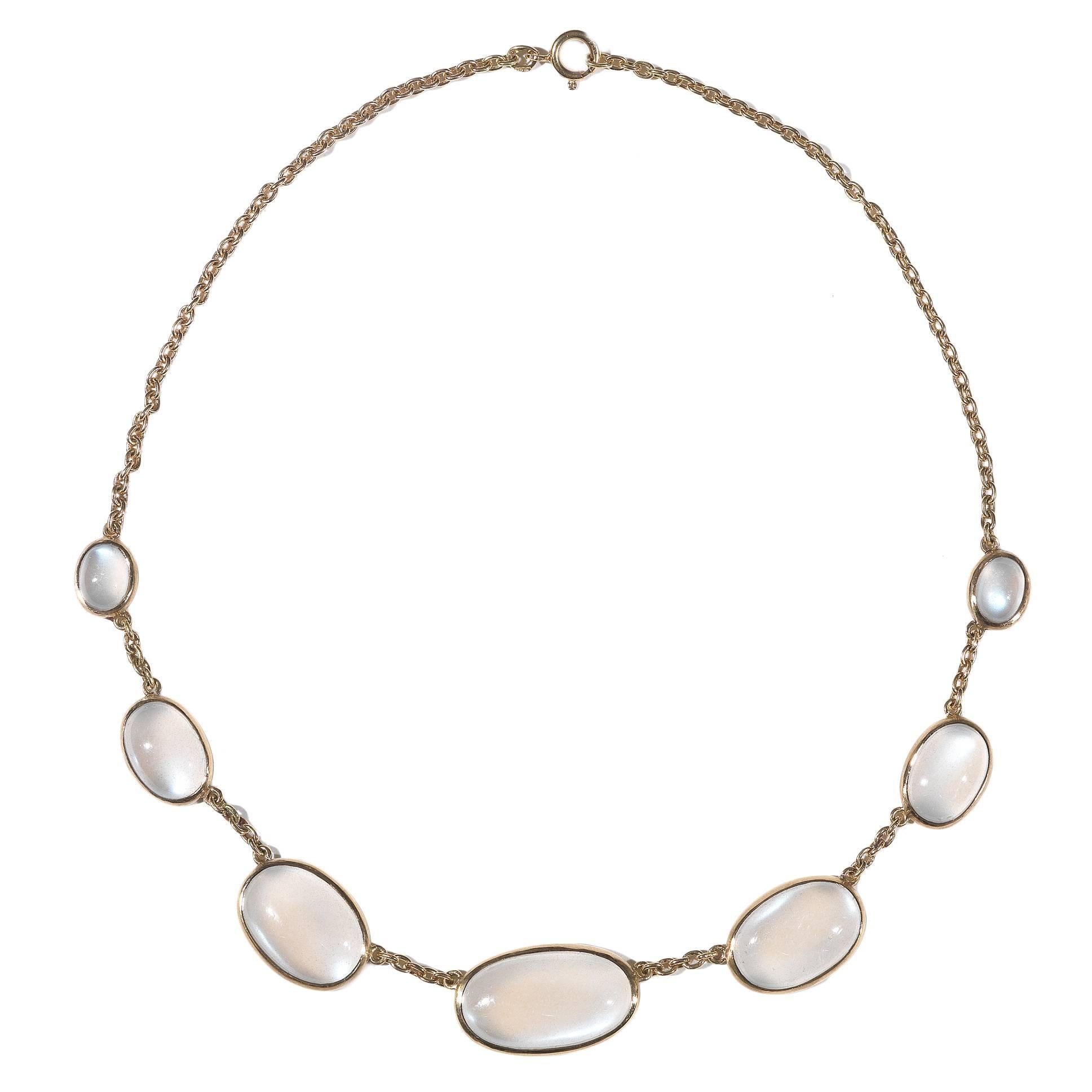 Antique Moonstone Silver Necklace For Sale at 1stDibs | antique ...