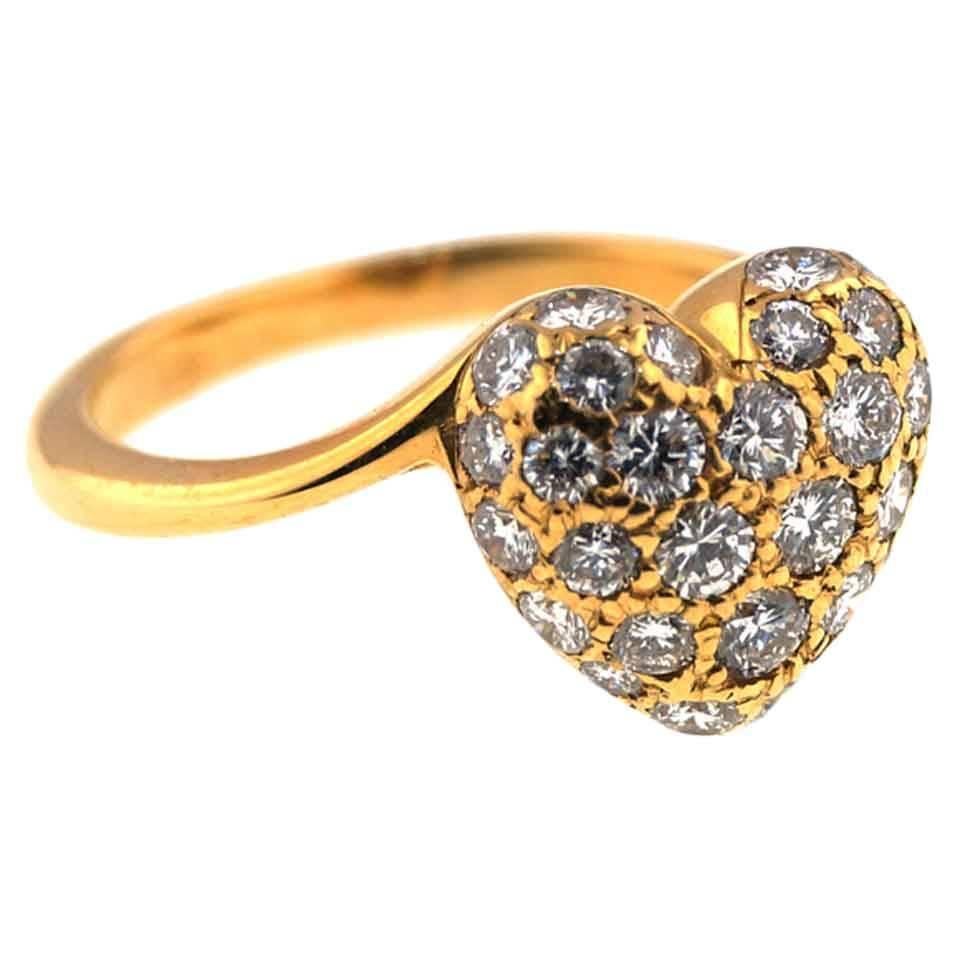 Cartier Diamond "Heart" Ring at 1stDibs | cartier heart ring