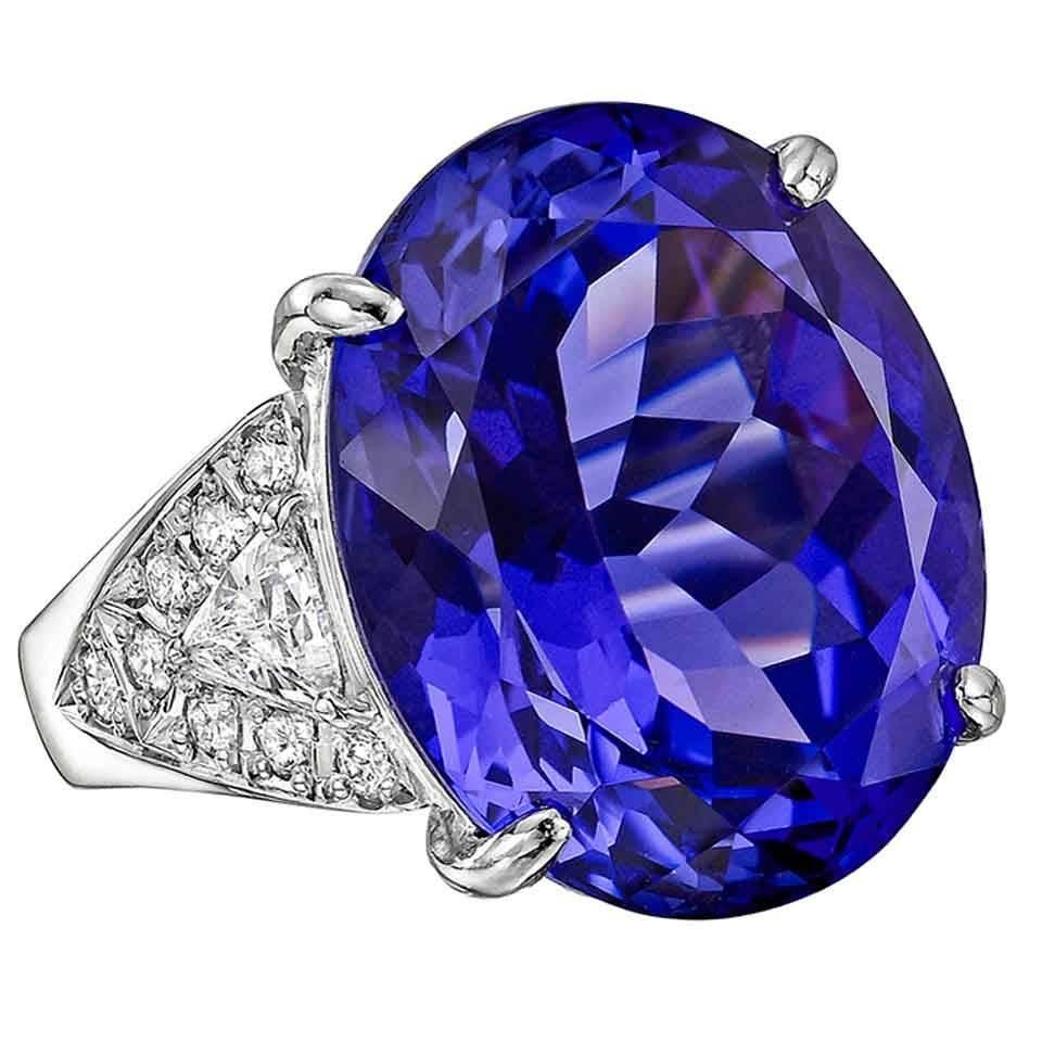 Tanzanite and Diamond Ring at 1stDibs