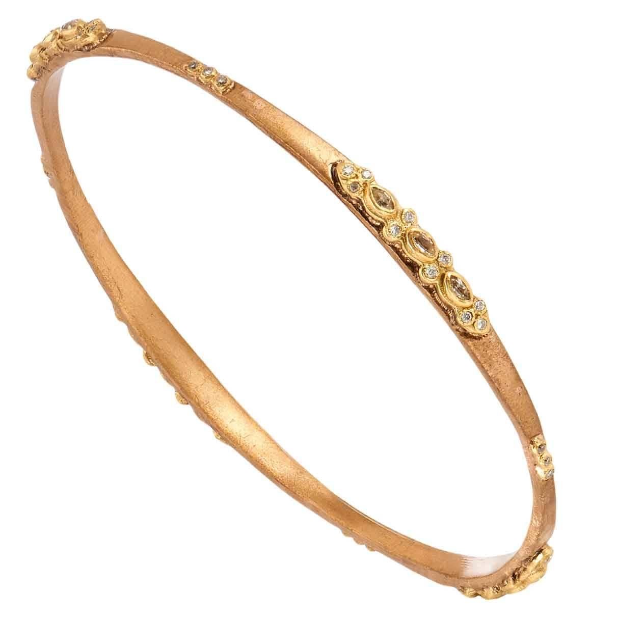 Armenta Diamond and Sapphire Bangle Bracelet at 1stDibs