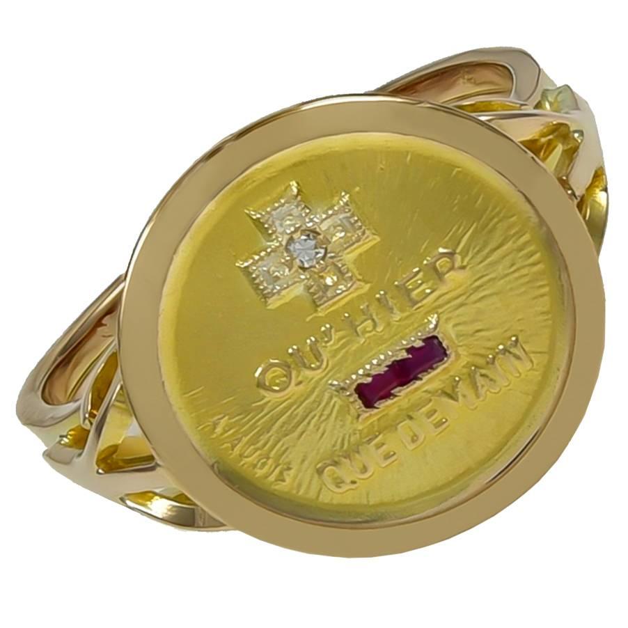 More Than Yesterday French Gold Ring For Sale at 1stDibs | qu'hier que ...