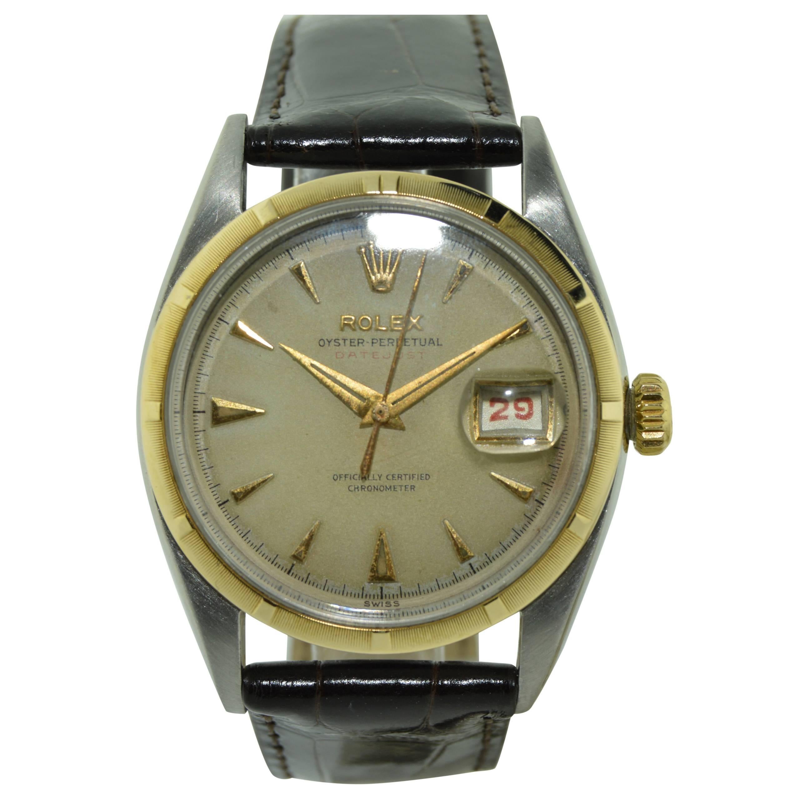 9 Carat Gold Tudor Watch with 15 Ruby Tudor Movement and Dennison Case ...