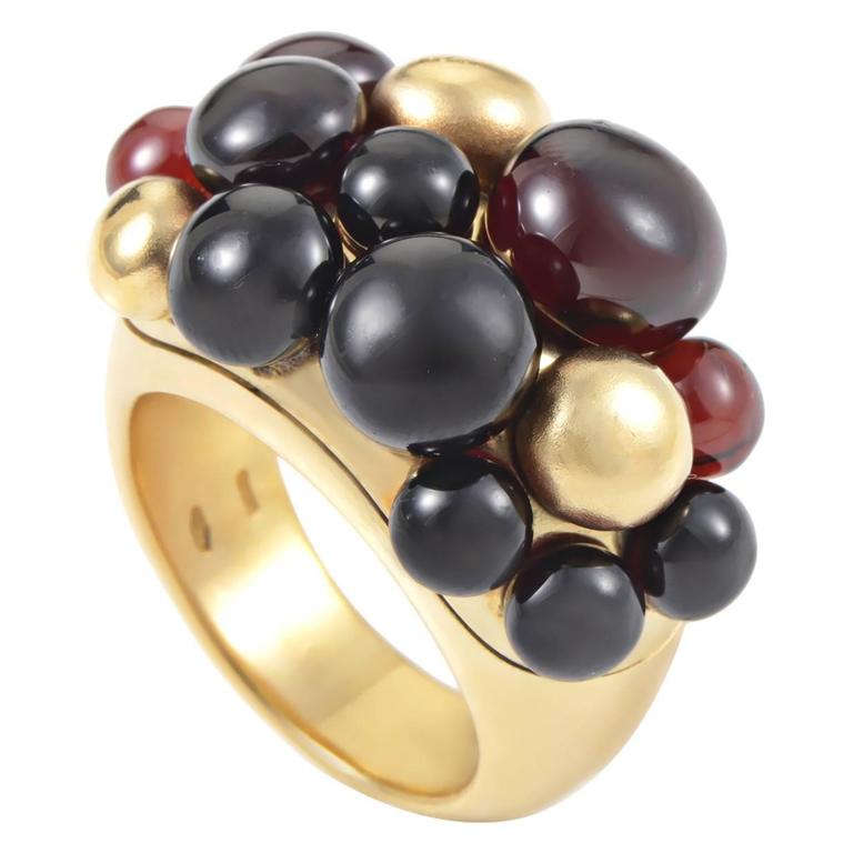 Pomellato Mora Garnet Cabochon Gold Ring at 1stDibs
