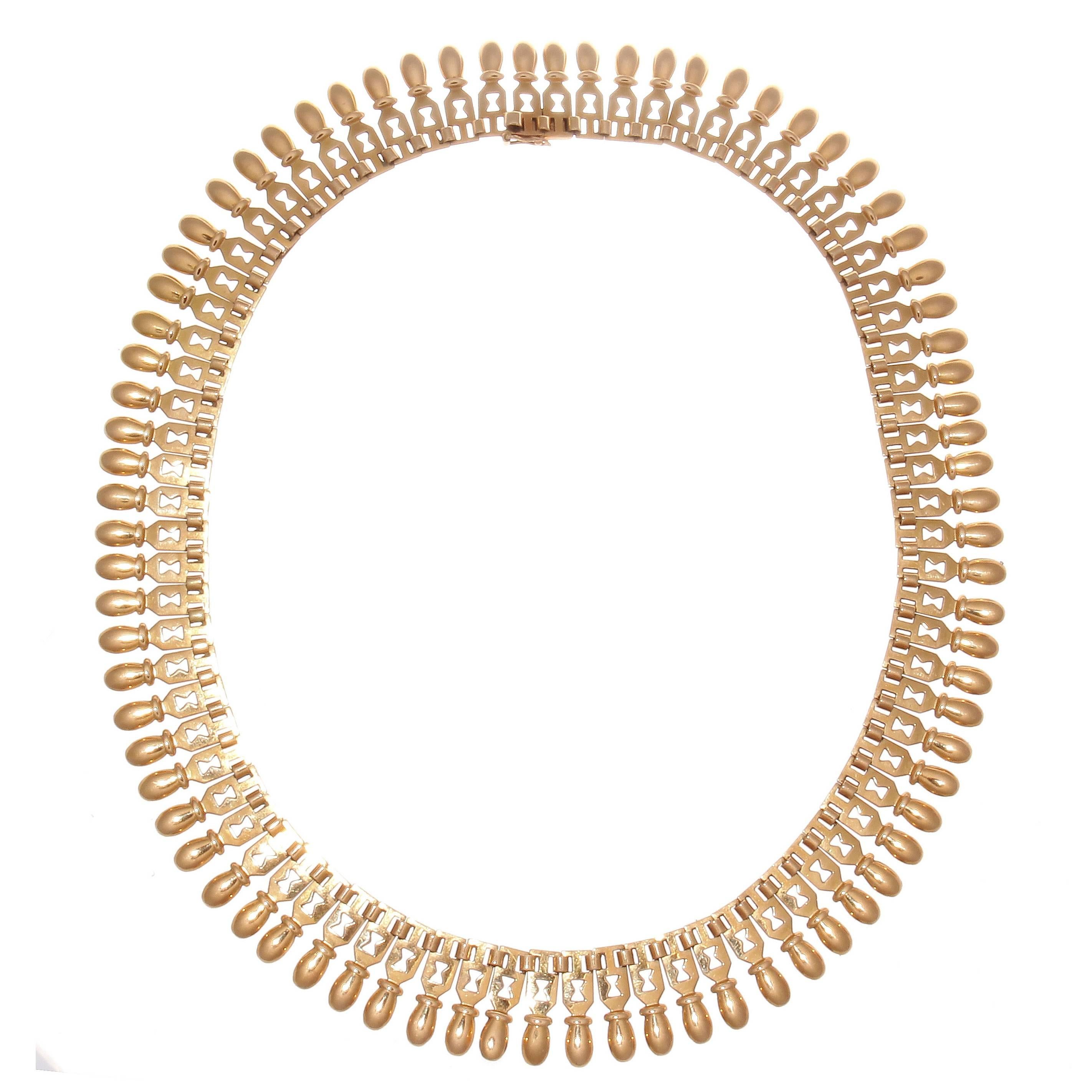 French Antique Rose Gold Necklace at 1stDibs