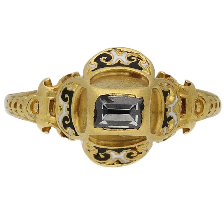 Museum Quality Tudor Table Cut Diamond Gold Ring For Sale at 1stDibs ...