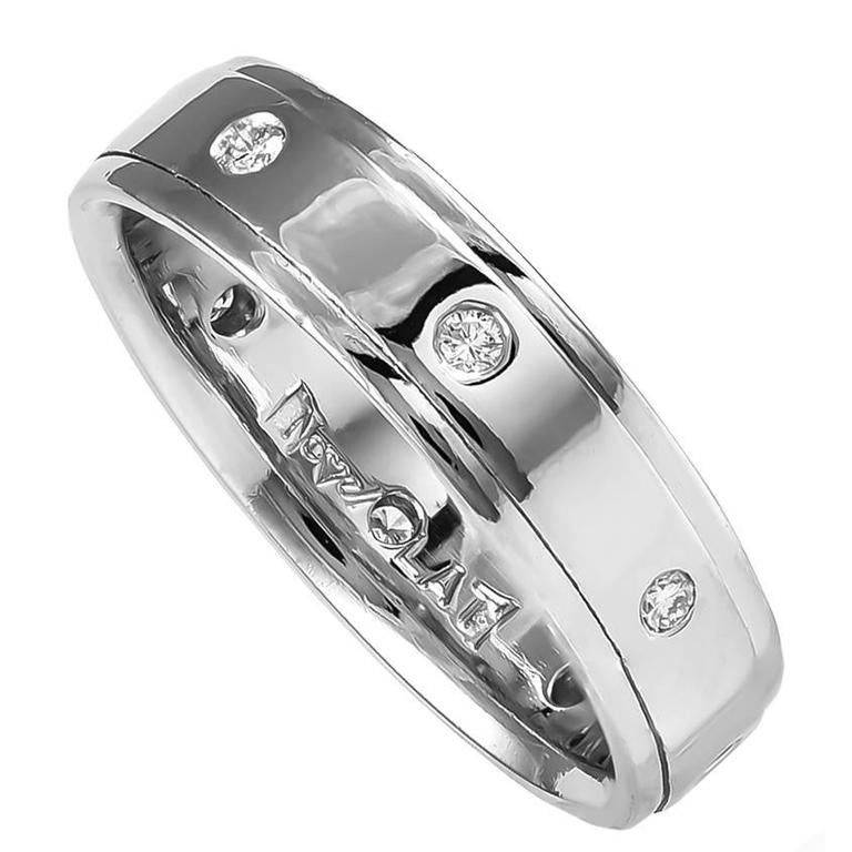Diamond Platinum Men's Band at 1stDibs