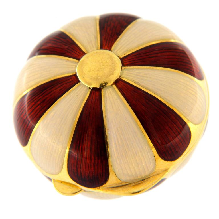 1960s fire enamel pill box For Sale at 1stDibs