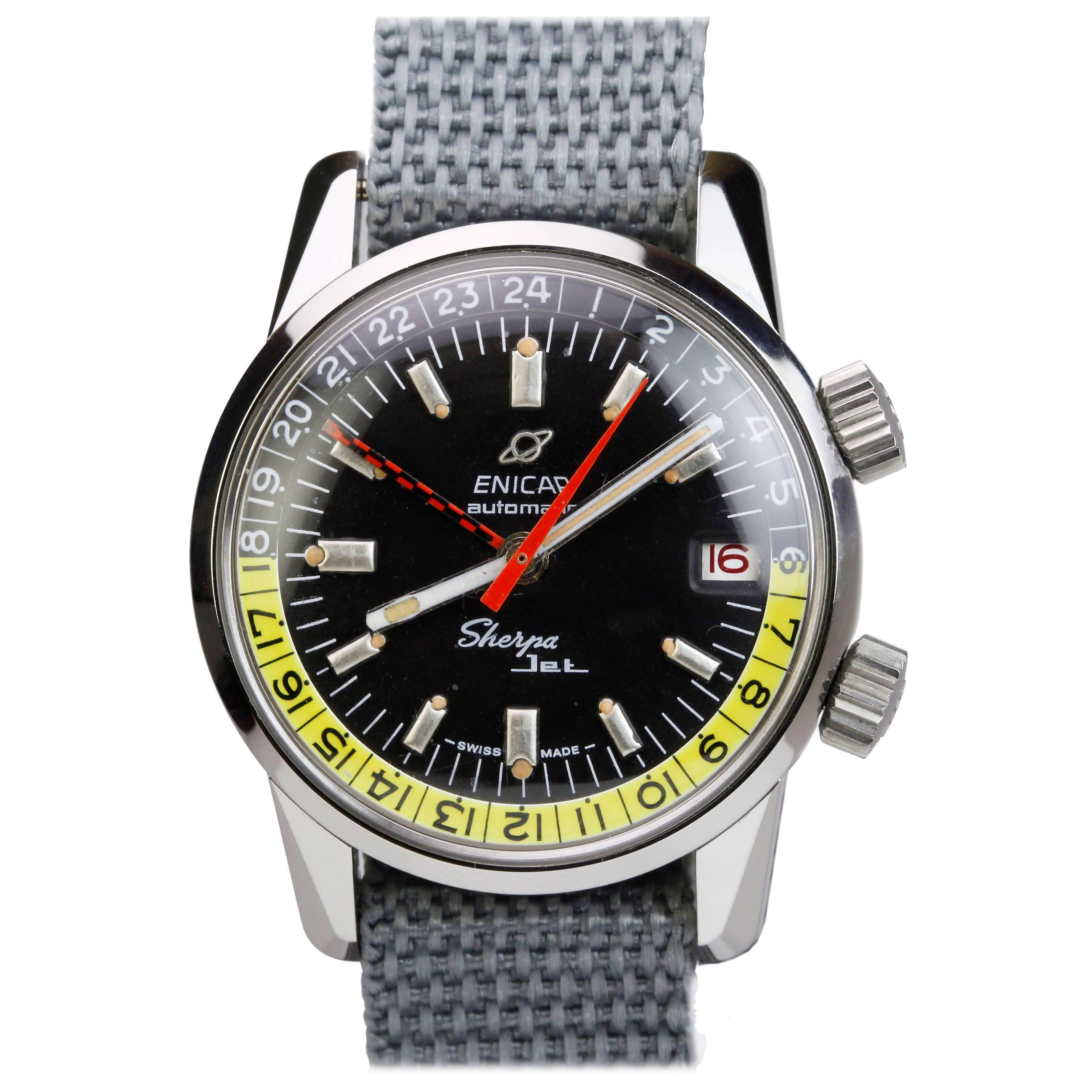 Enicar Stainless Steel Sherpa Jet at 1stDibs | enicar sherpa jet ...