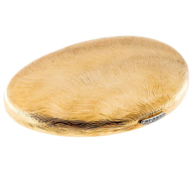 Diamond Gold Shell Compact Case at 1stDibs