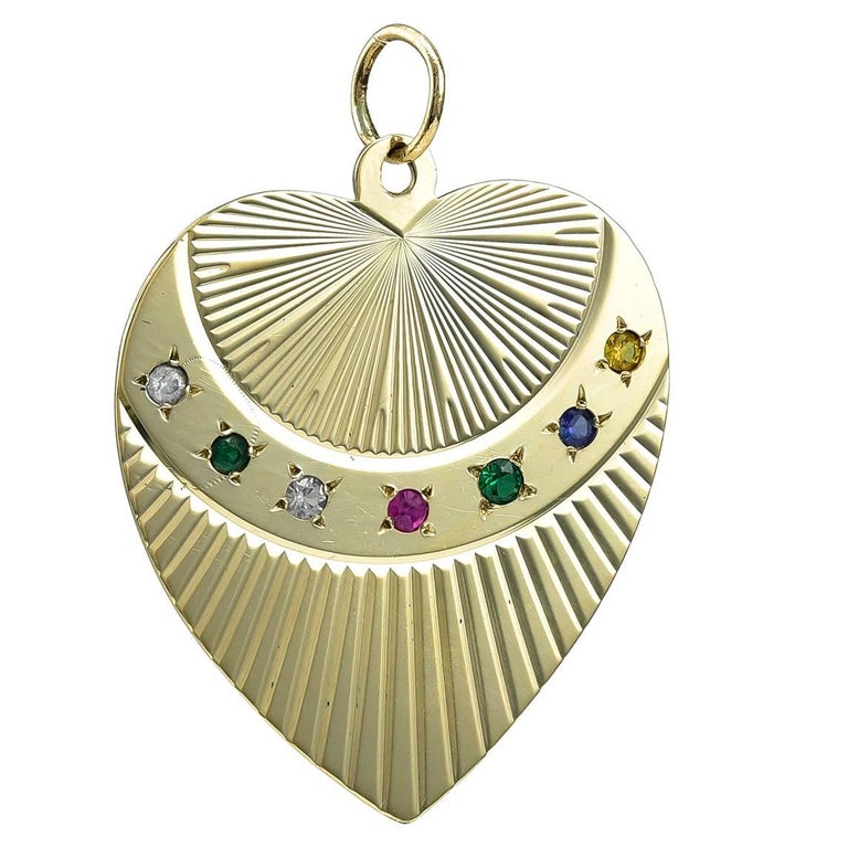 DEAREST Gold Heart Charm For Sale (Free Shipping) at 1stDibs