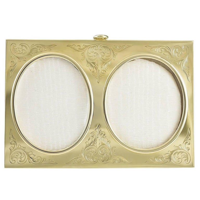 Antique Gold Double Picture Frame at 1stDibs