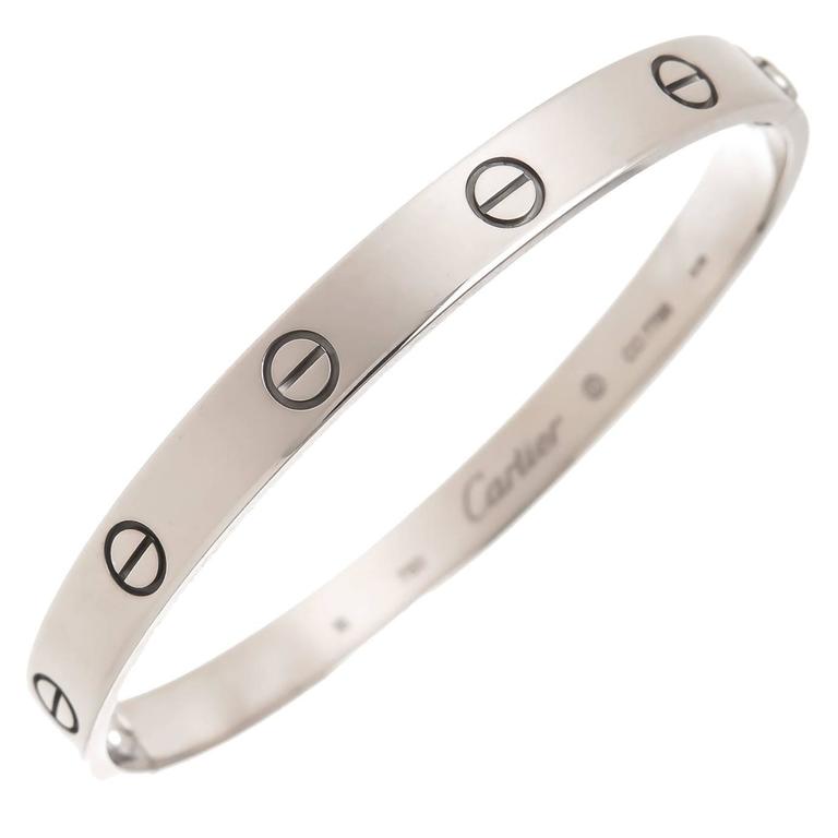 Cartier White Gold Love Bracelet at 1stDibs