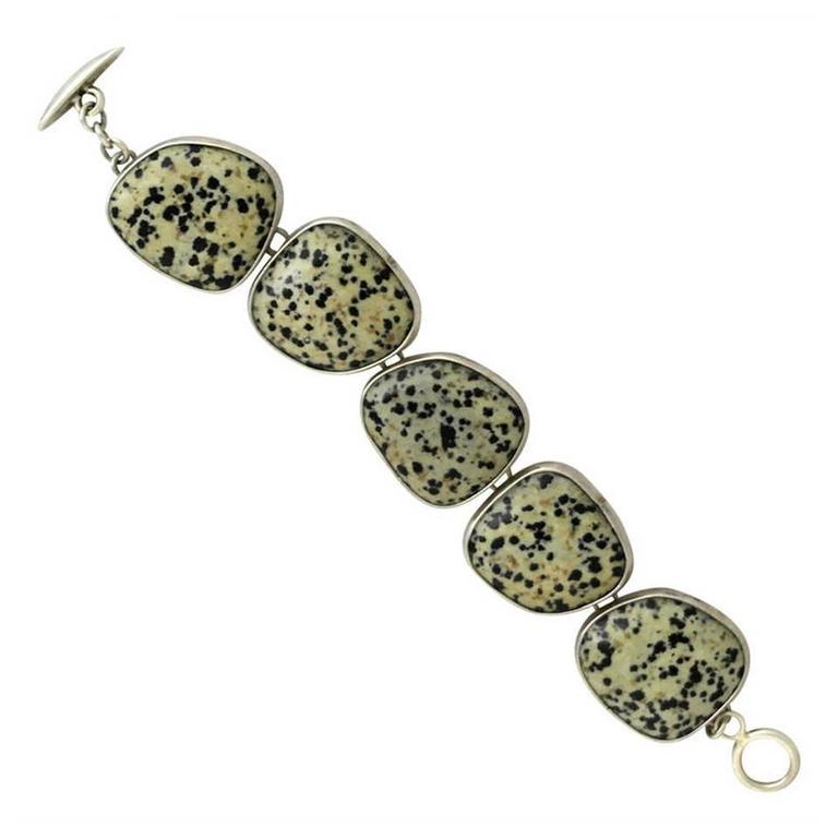 Citlal Castillo Jasper Sterling Silver Bracelet For Sale at 1stDibs