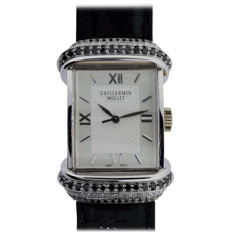 Guillermin Mollet White Gold Number One to One Automatic Wristwatch For ...