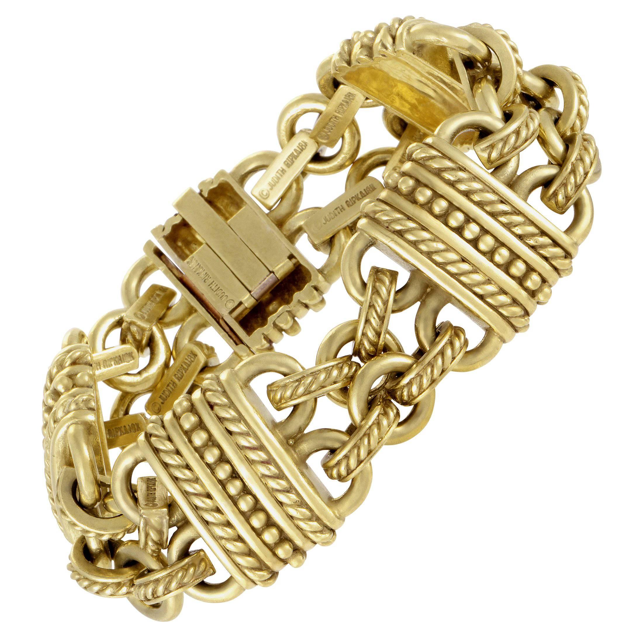 Judith Ripka Carved Gold Bracelet at 1stDibs | judith ripka gold bracelet