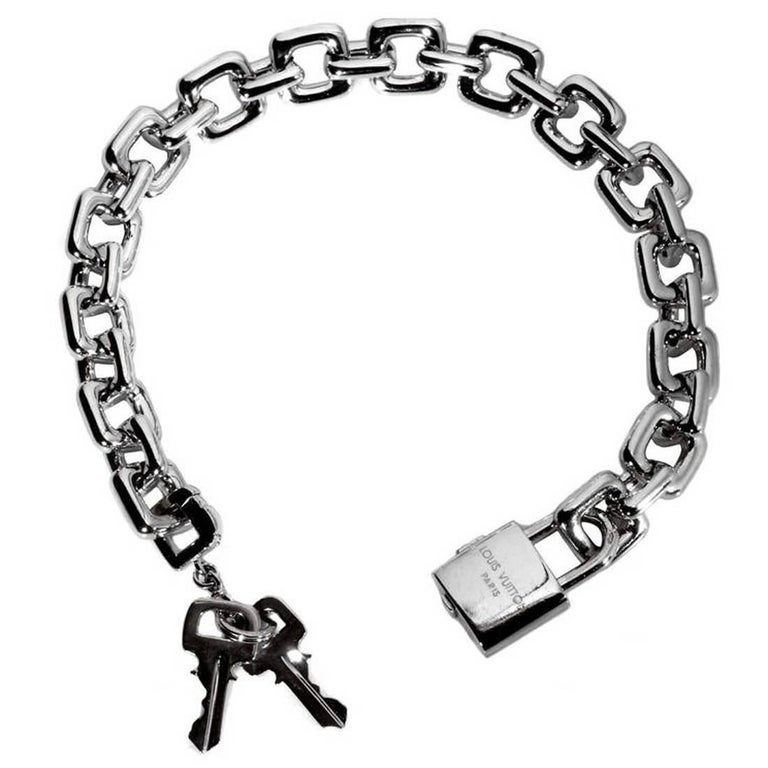 Louis Vuitton Padlock and Keys Gold Charm Bracelet at 1stDibs | louis ...