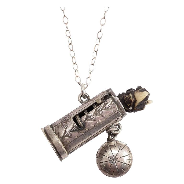 Victorian Jack-In-The-Box Silver Pendant at 1stDibs