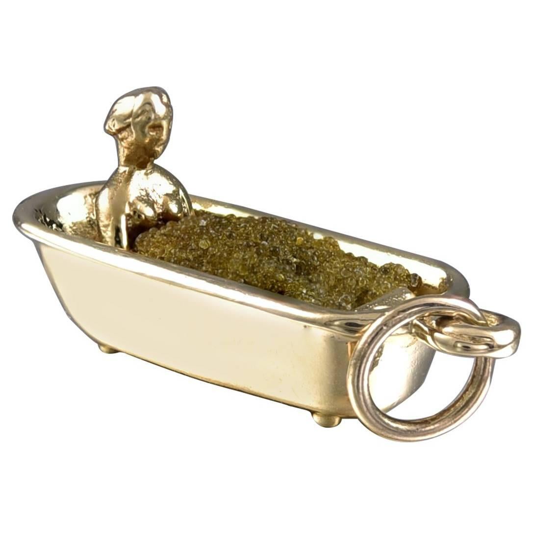 Bubble Bath Gold Charm For Sale at 1stDibs | gold bubble bath