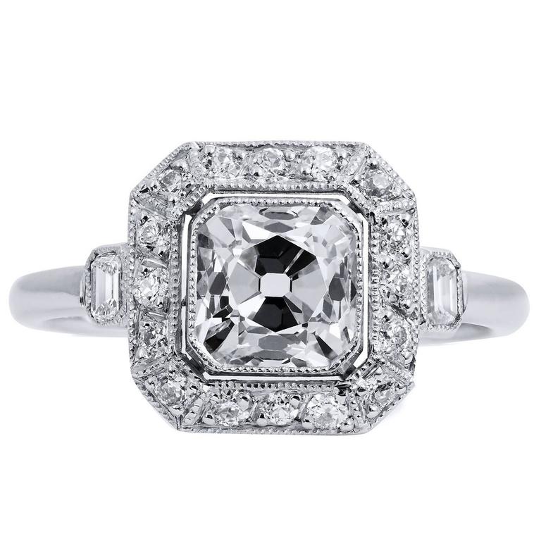 Peruzzi 1.29 Carat Cut Diamond Platinum Engagement Ring at 1stDibs ...