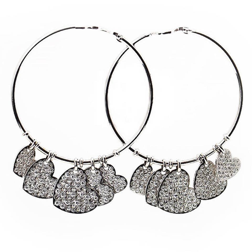 Dior Diamond Gold Heart Hoop Earrings at 1stDibs | diamond heart hoop ...