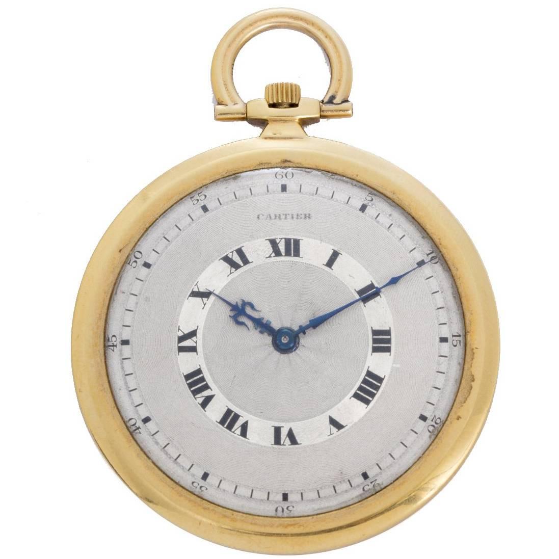 Cartier yellow gold case Art Deco Manual winding Pocket Wristwatch at ...