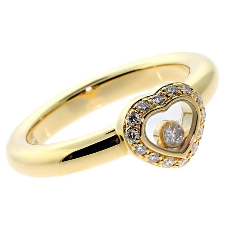Chopard Happy Diamond Gold Heart Ring at 1stDibs