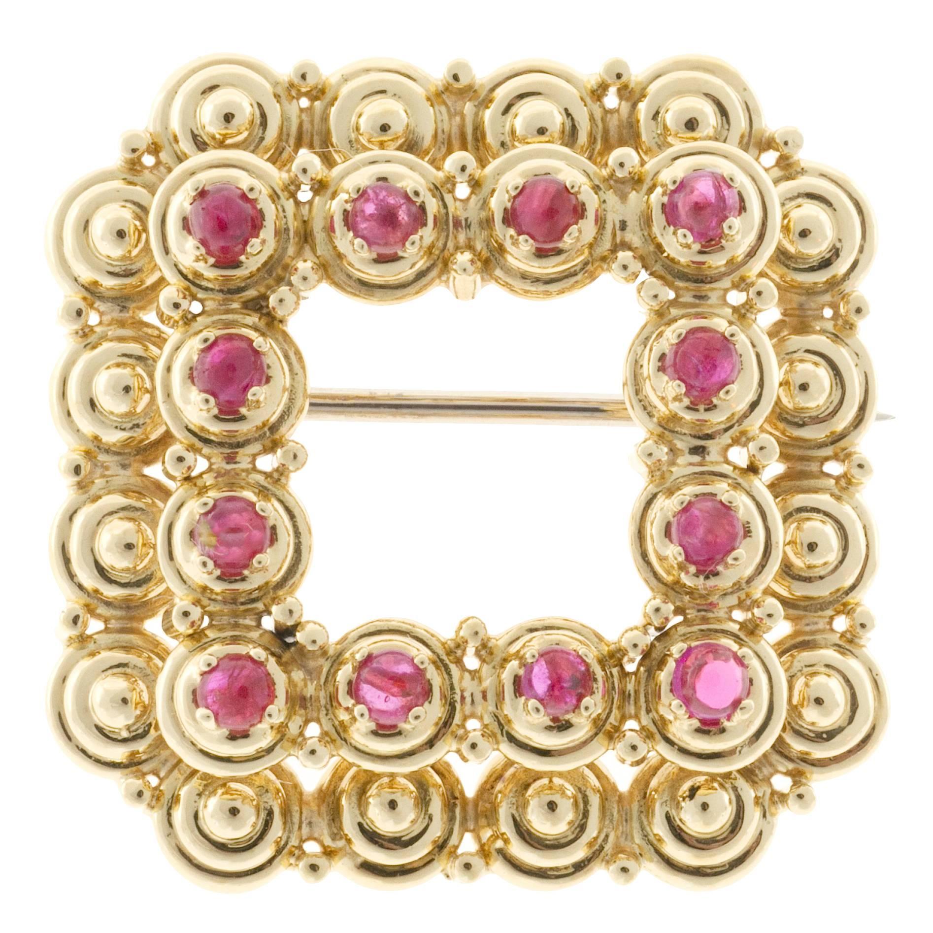 Tiffany and Co. Yellow Gold Pearl Fireworks Pin For Sale at 1stDibs