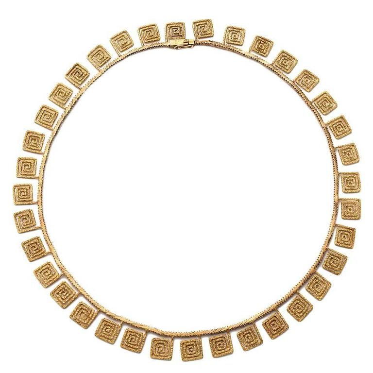 Lalaounis Gold Greek Key Necklace For Sale at 1stDibs