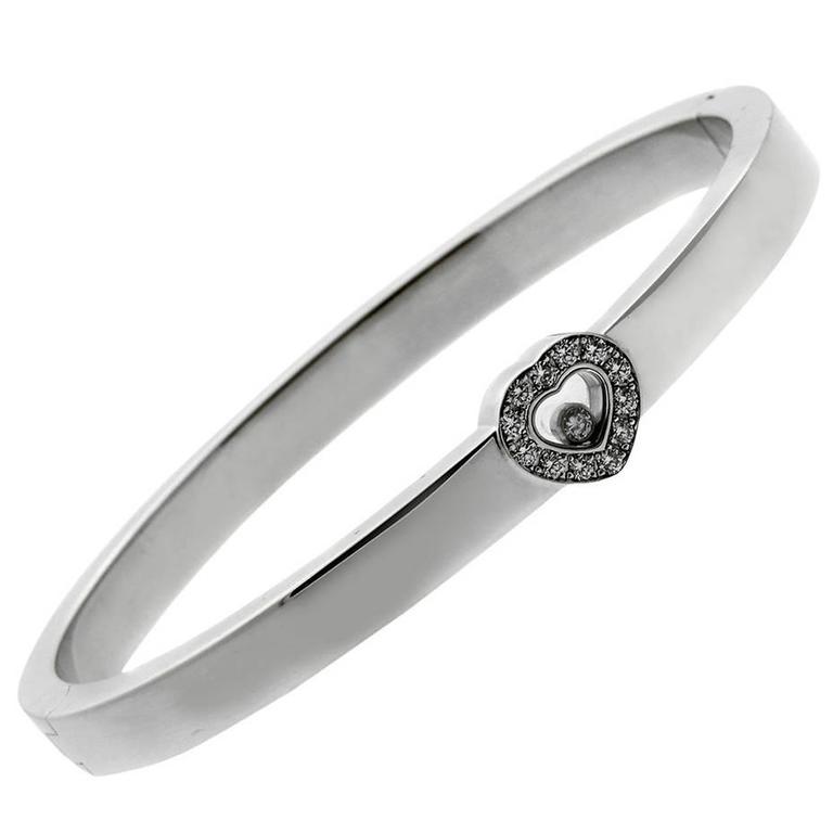 Chopard Happy Diamond Heart Gold Bangle Bracelet at 1stDibs | chopard ...